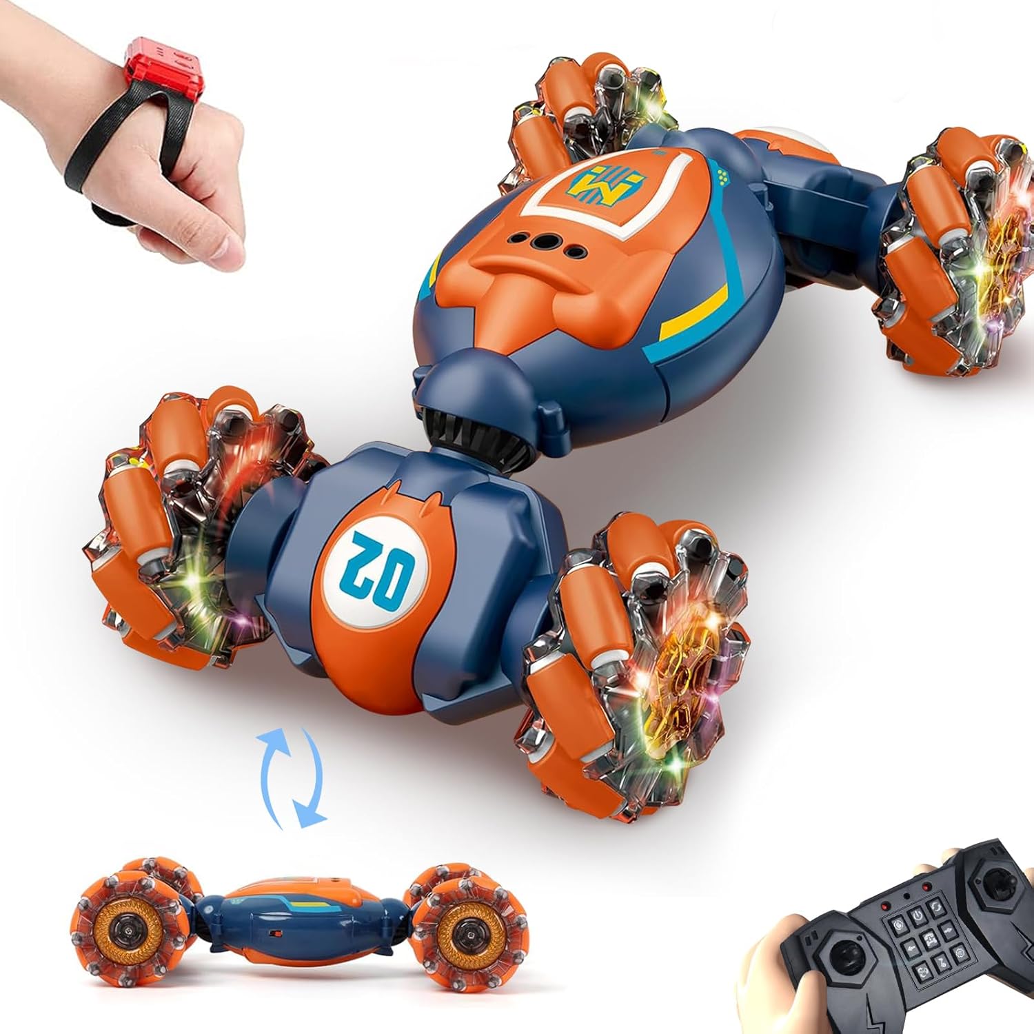 Amazon.com: Mukola RC Car Gesture Sensing Stunt Car, 2.4Ghz Hand ...
