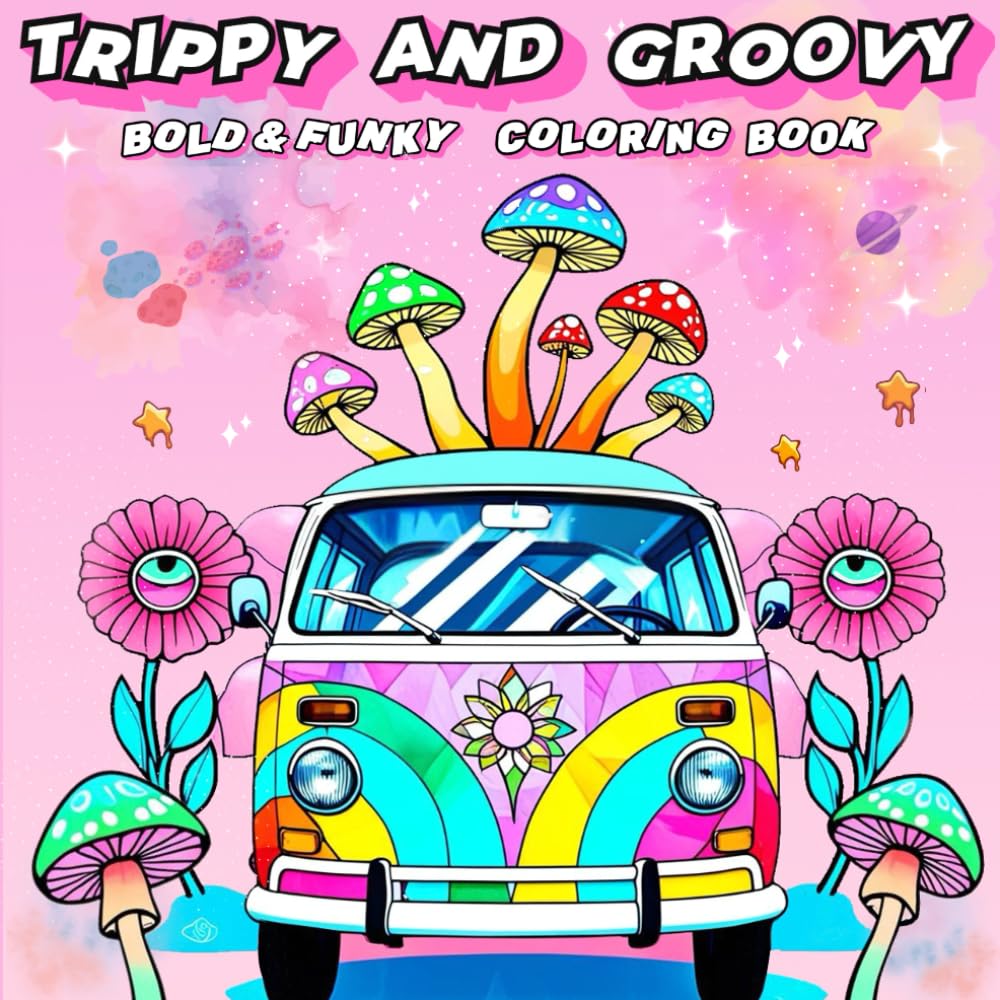 Amazon.com: Trippy & Groovy: Bold & Funky Coloring Book: Bold and Easy ...