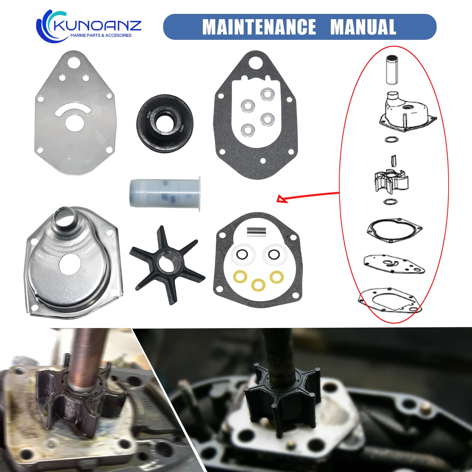 812966A12 Water Pump Housing For Mercury/Mariner/Force Outboards | 30 ...