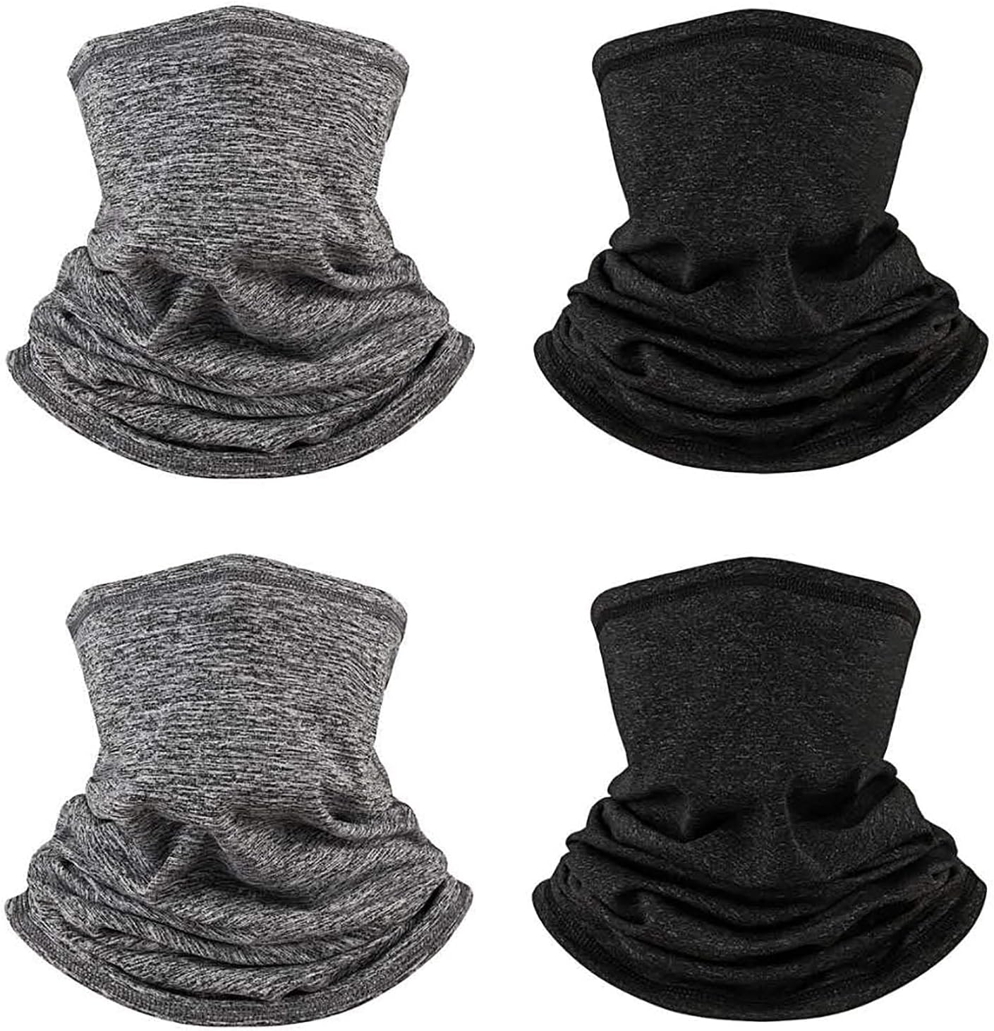 SHUNMEILO 4PCS Thick Ski Face Cover Face Gator Gaiter Neck Mask Gators ...