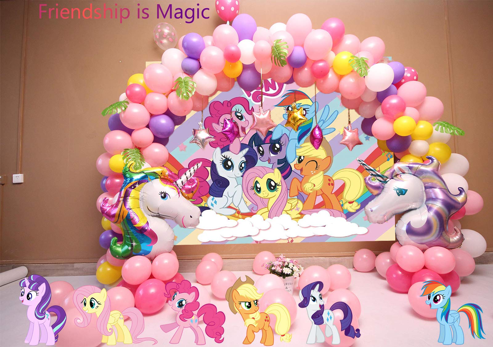 Buy Baby Shower Decor My Little Pony Backdrop Pony Banner for Girl ...