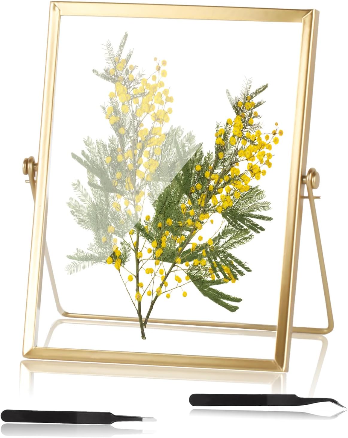 REDHUGO Glass Pressed Flower Frame Handmade, Floating Picture Frames ...