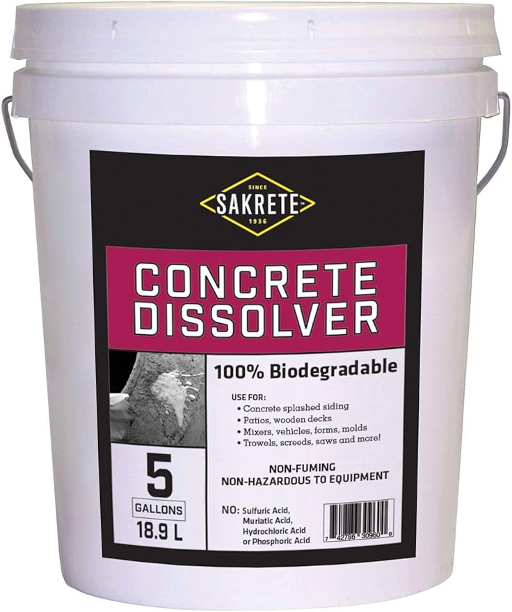 SAKRETE | Concrete & Mortar Dissolver | 5 gal - Amazon.com