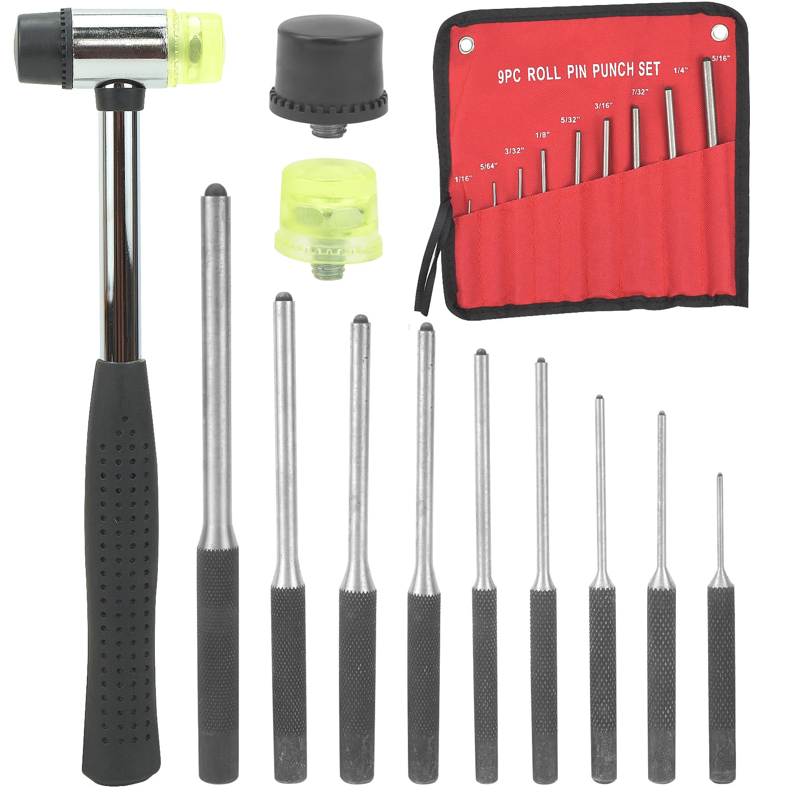 BIGP 9 Teilige Roll Pin Punch Set, Durchschlag, Splinttreiber Set ...