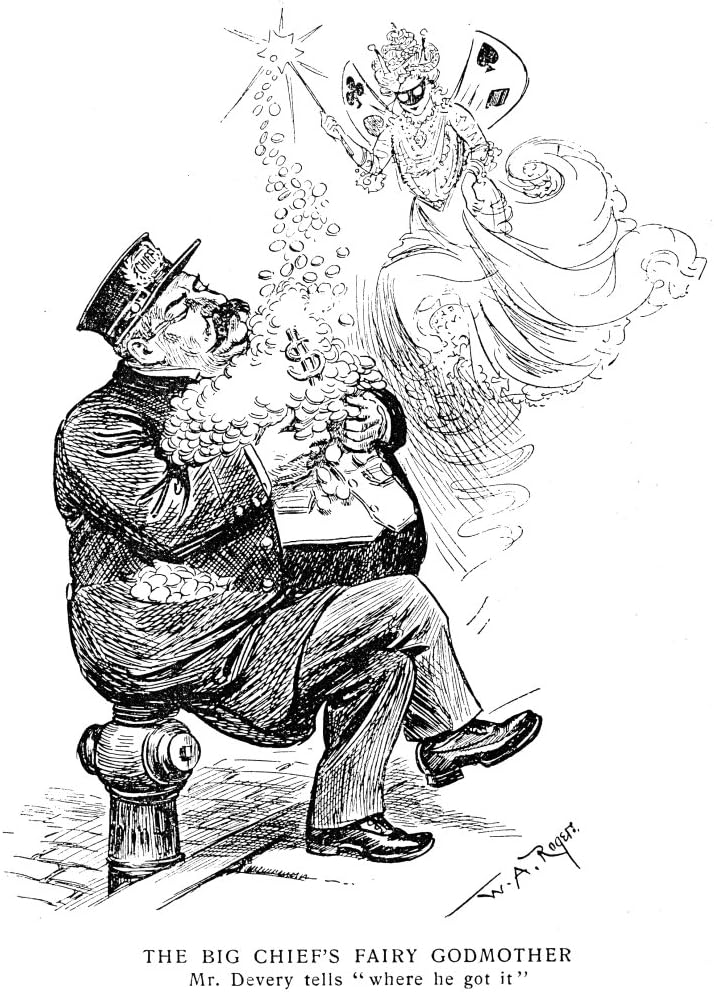 William S Devery Cartoon NThe Big ChiefS Fairy Godmother Mr Devery ...