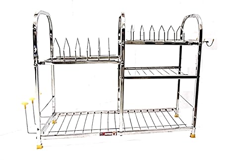 SUPRAS Heavy Stainless Steel Cute Kitchen Bartan Utensil Stand Rack (18 ...