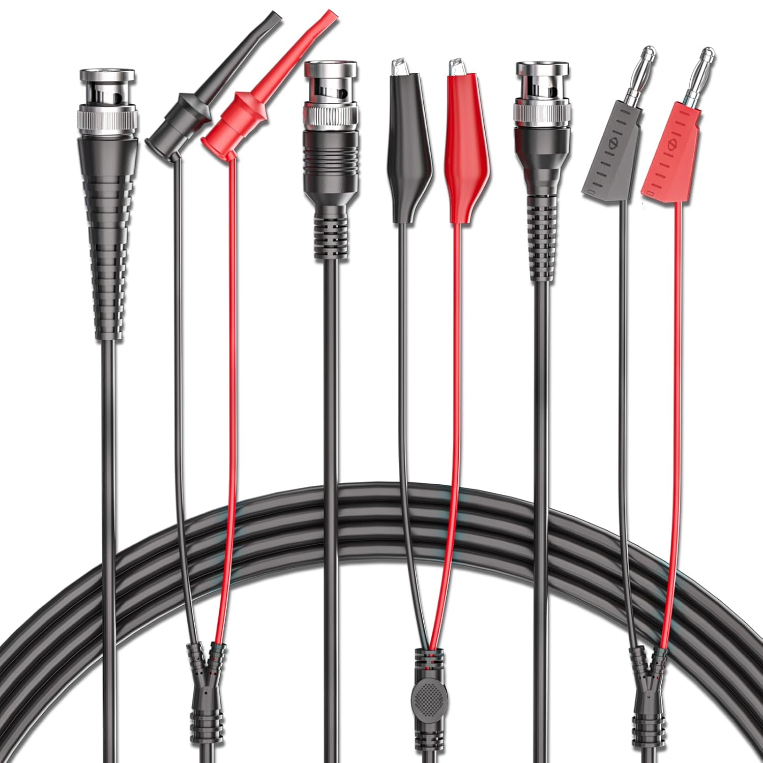 Cleqee BNC Test Leads Set Oscilloscope Test Leads Kit BNC to Alligator ...