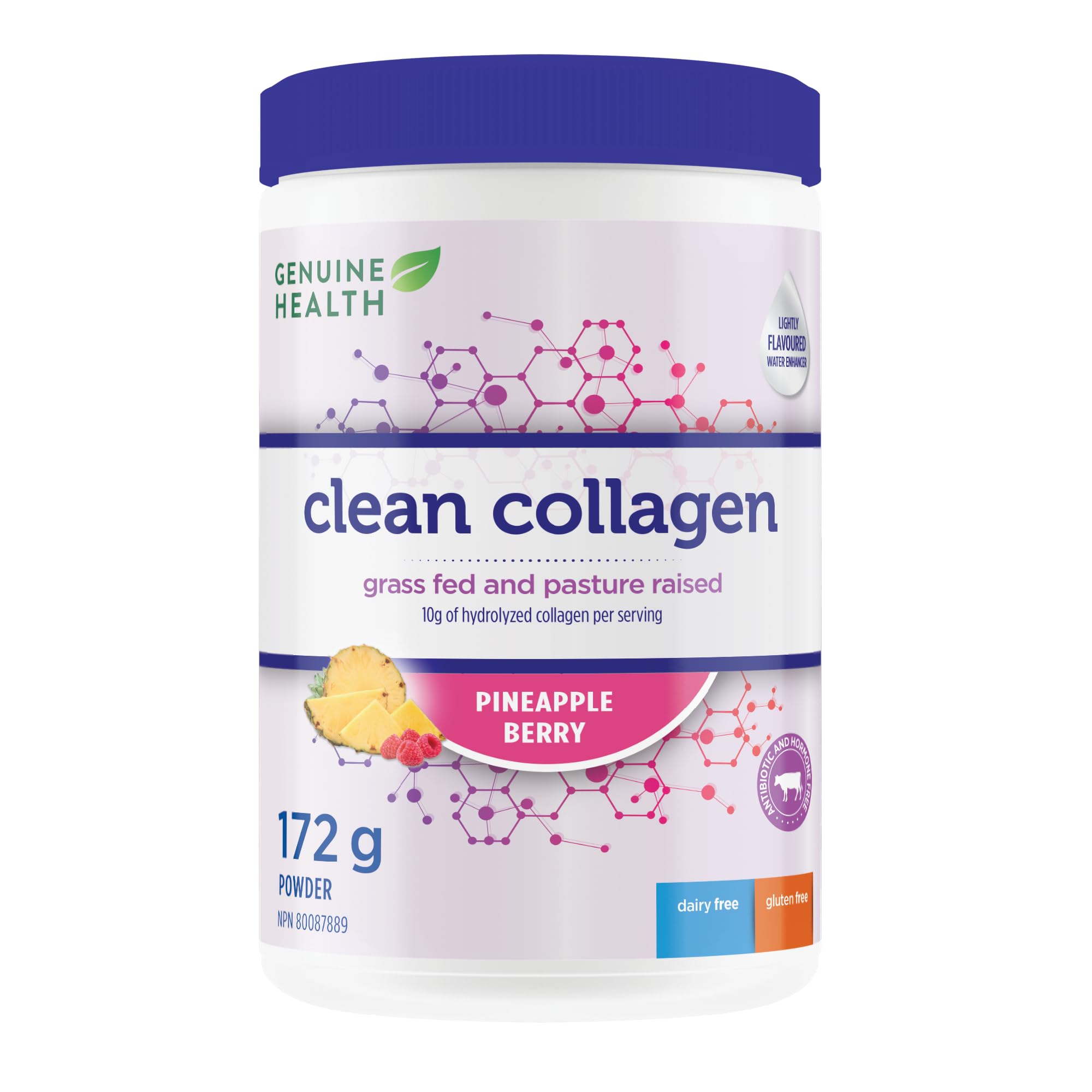 Genuine Health Bovine Clean Collagen Powder, 172g tub, 10g collagen per ...