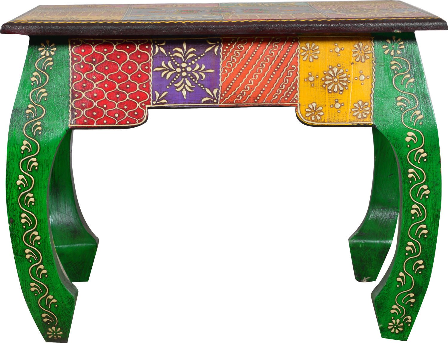 Thar Handicrafts Opium Table (Painted Finish, Multicolor) : Amazon.in ...