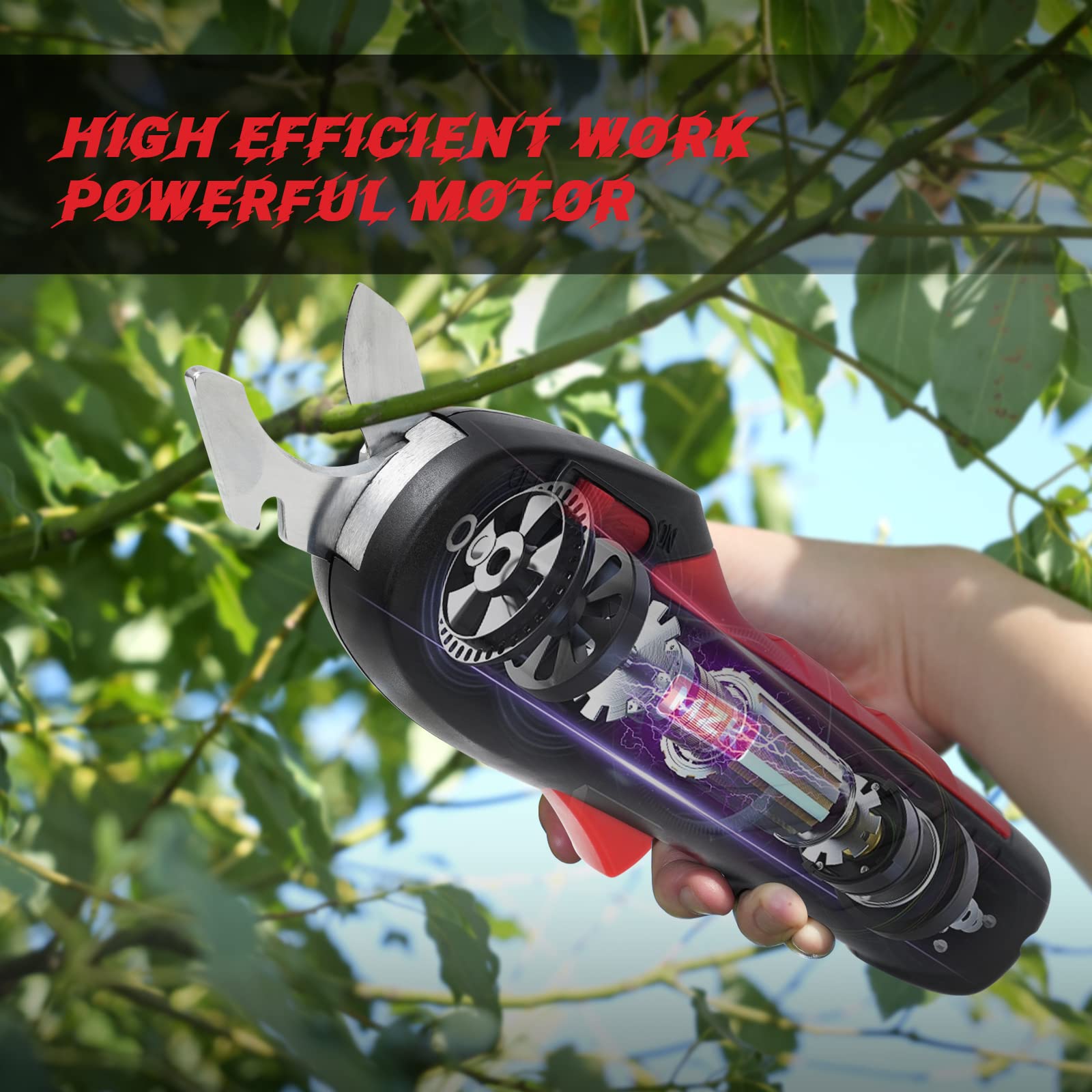 Snapklik.com : MZK Professional Cordless Electric Pruning Shears 72V ...