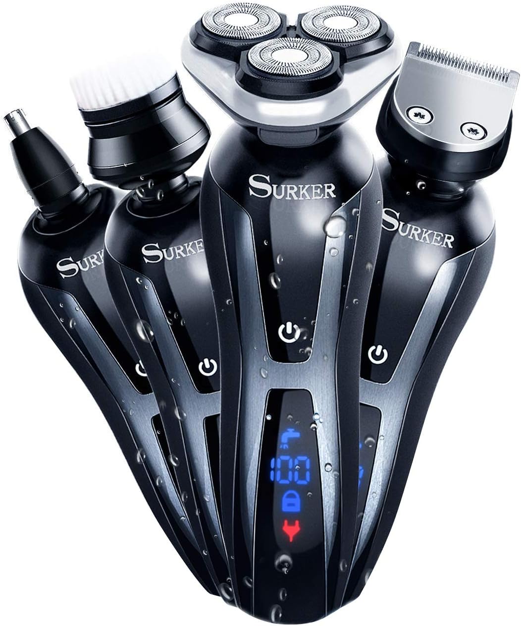 Amazon.com: 5 in1 grooming kit wet/dry Shaver Electric Razor for Men ...