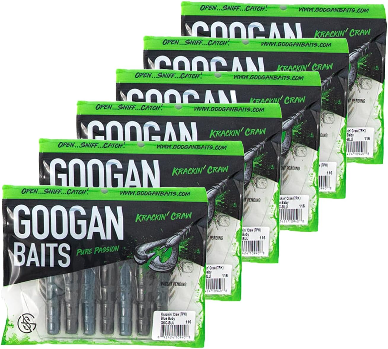 Amazon.com : Googan Squad Krackin' Craw Fishing Lures - Soft Bait with ...