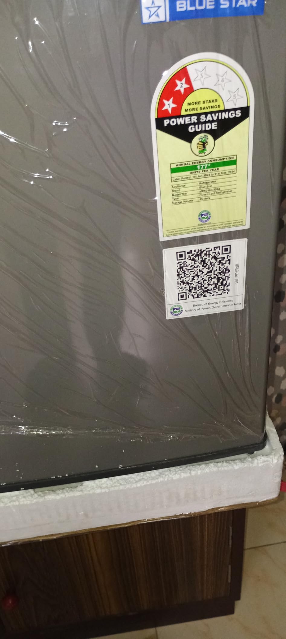 Blue Star Bluestar 45 Ltr, 2 Star, Mini Refrigerator with Freezer ...