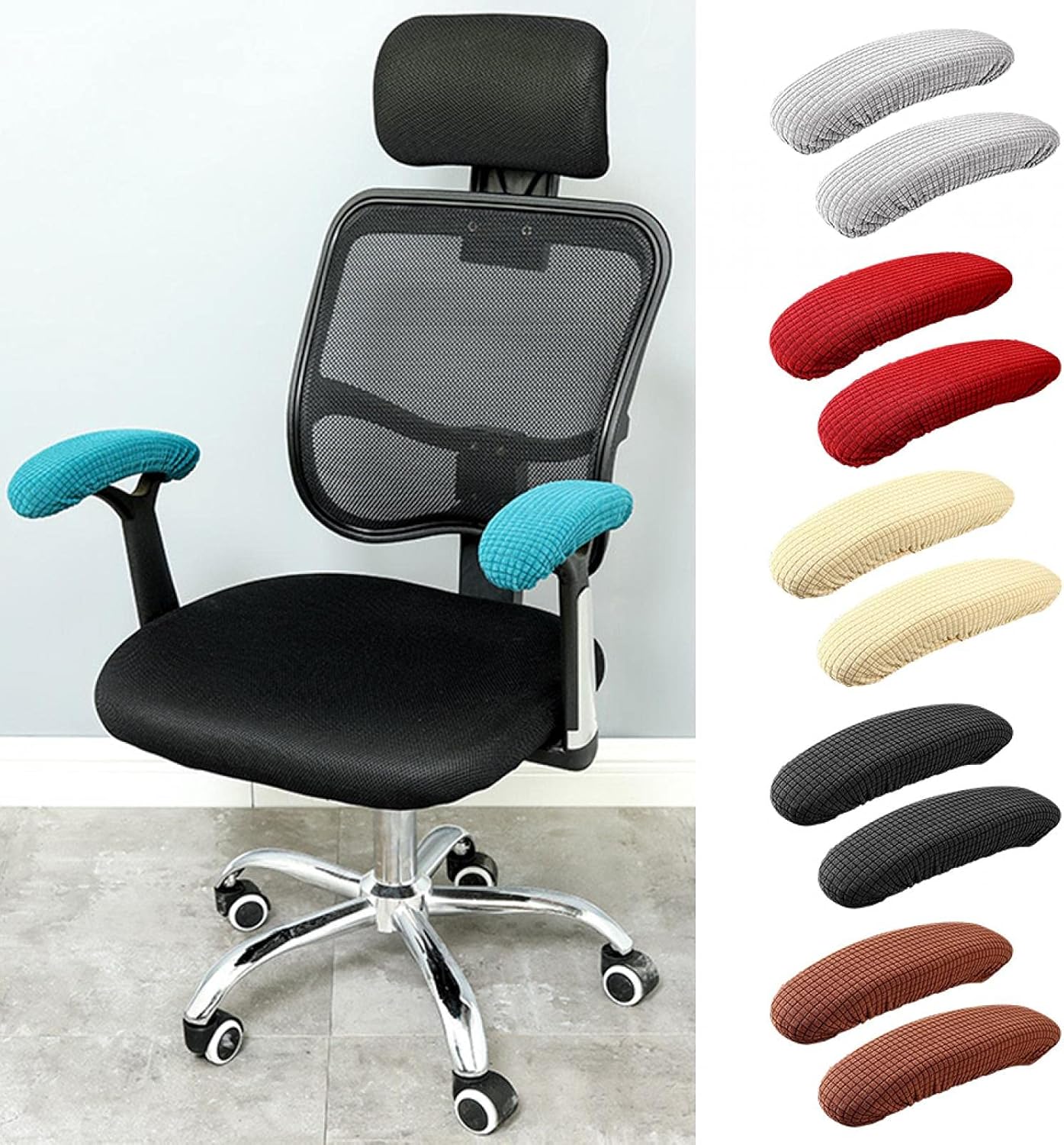 Amazon.com: GEZICHTA Chair Arm Pad Covers Overs,Elasticity Office ...