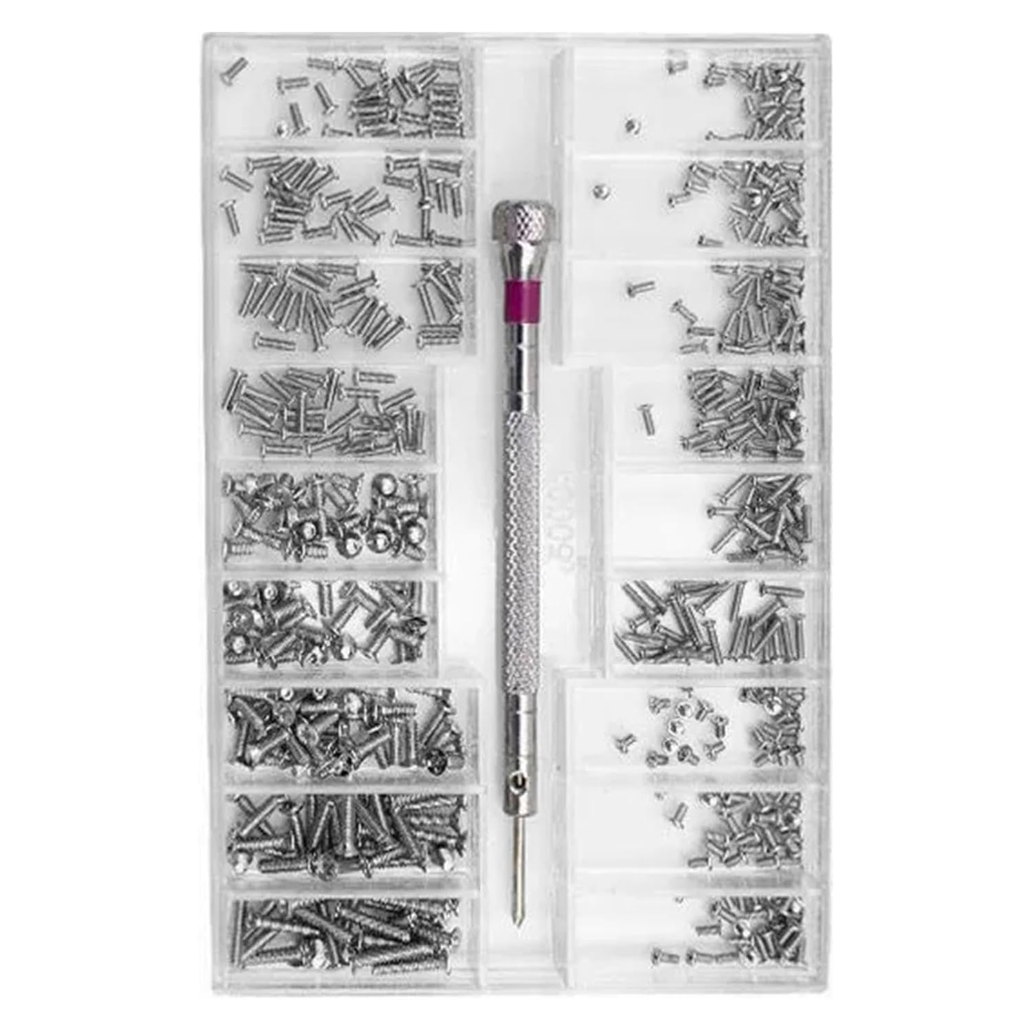 Luzcauwy Small Screws Assortment Kit, 500 pcs Micro pan Head Screws in ...