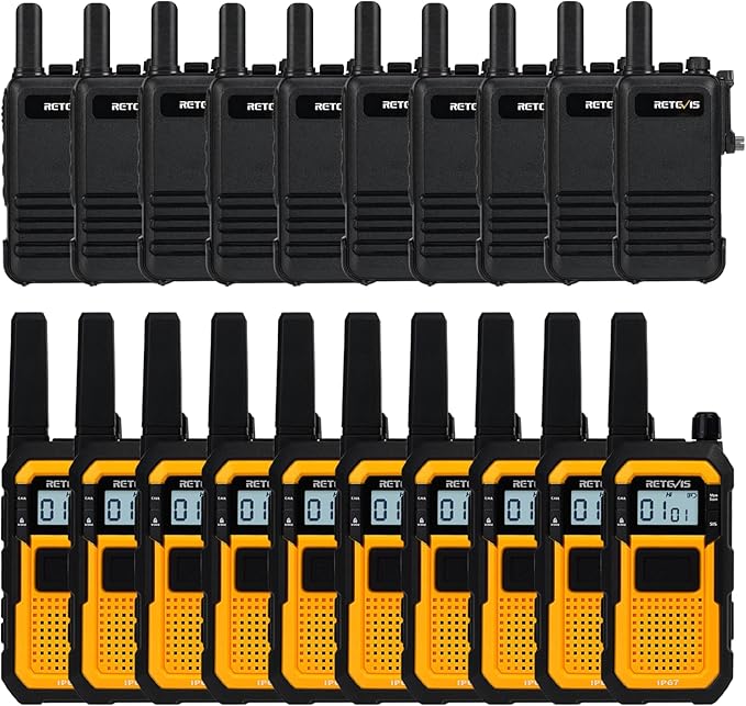 Amazon.com: Retevis RB48 Heavy Duty Waterproof Walkie Talkies(10 Pack ...