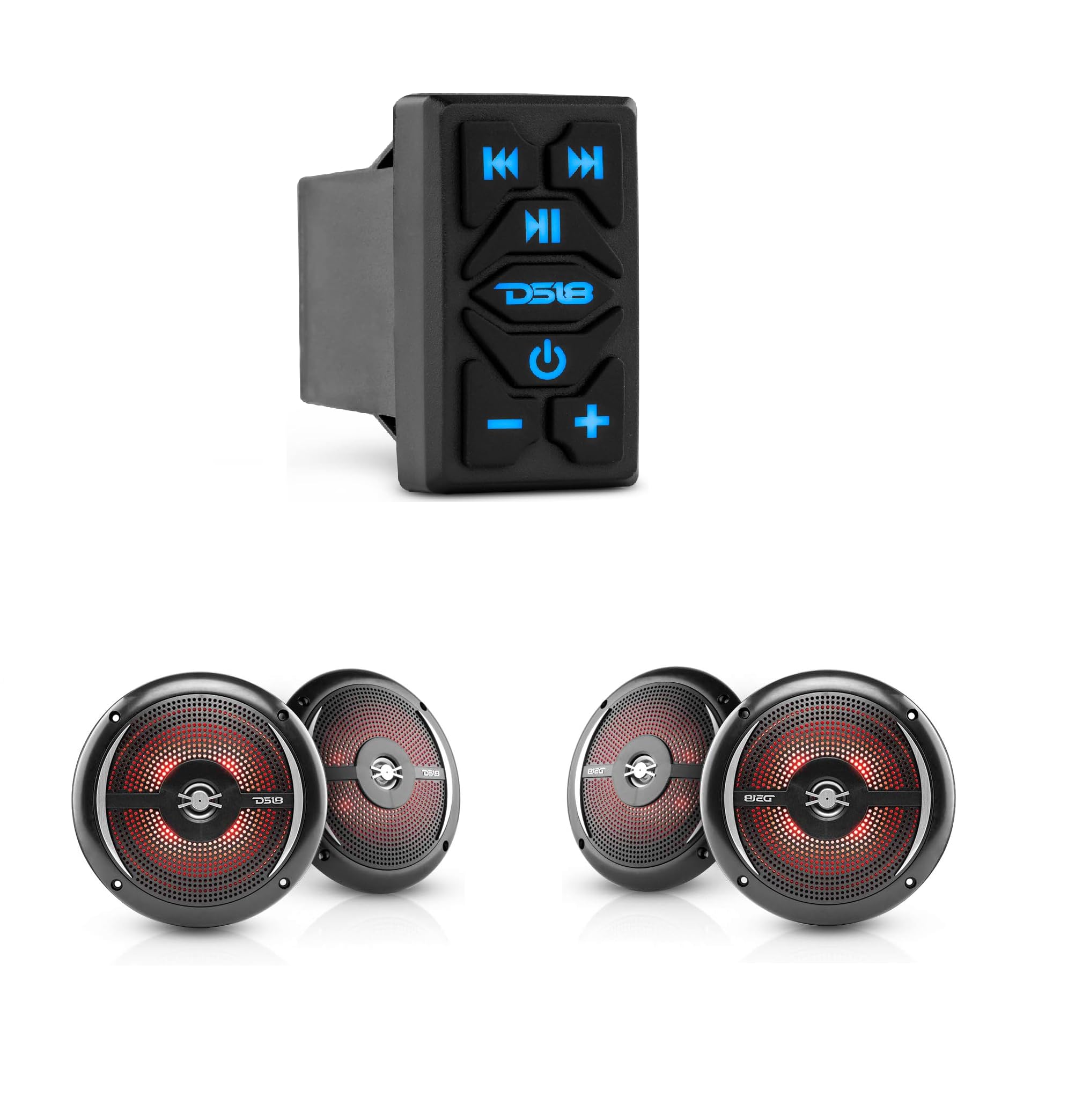Amazon.com: DS18 Marine Speakers Bundle - Waterproof Bluetooth Audio ...