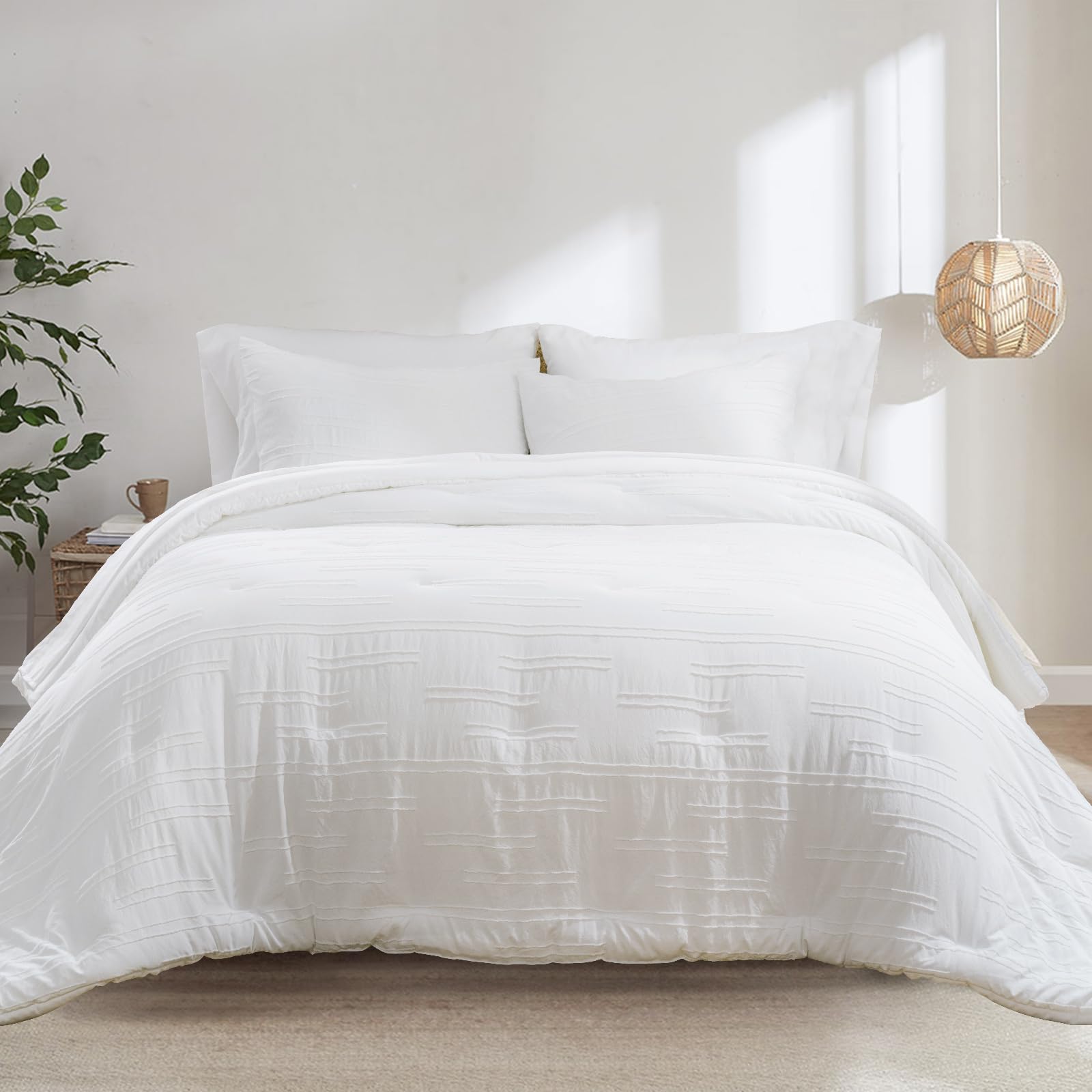 Amazon.com: EVERGRACE Rylee Comforter Set King Size 7 Piece, Shabby ...