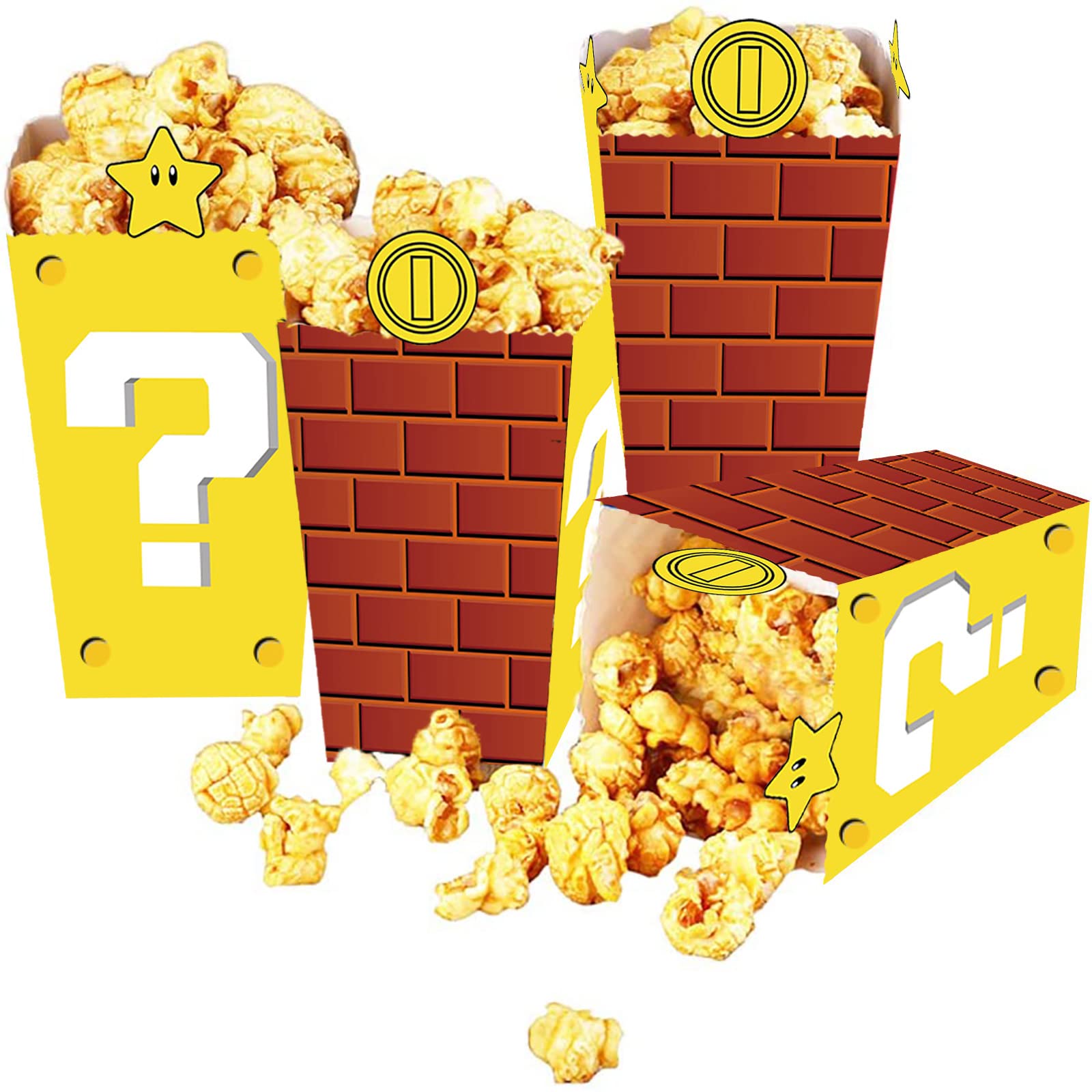 Amazon.com: Cartoon Games Party Bags Cartoon Games Popcorn Boxes ...