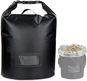 Amazon.co.jp: Kintaki 20ポンド 燃料ペレット収納バッグ 木製ペレット キャンプストレージバケットコンテナ グリル用 ...