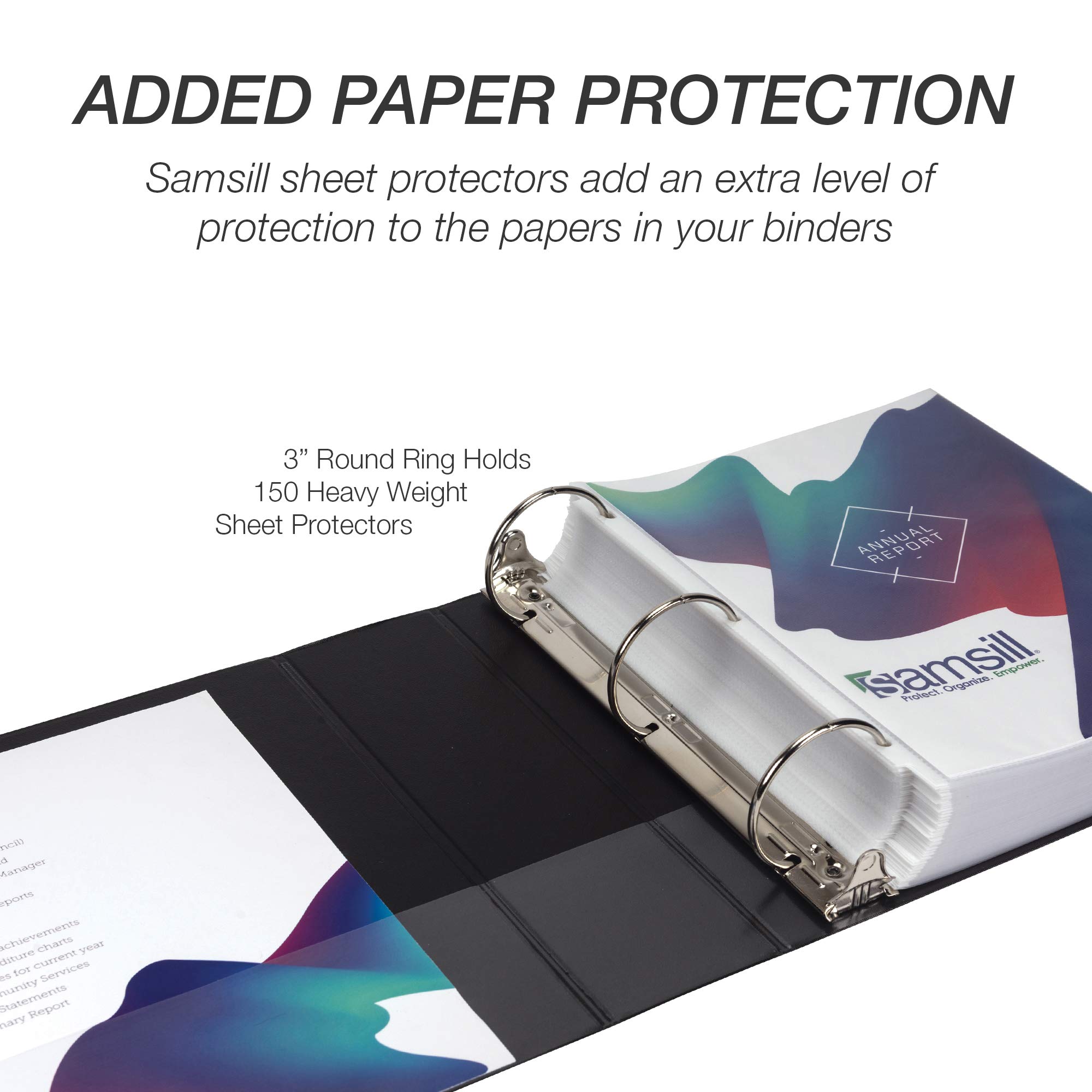 Snapklik.com : Samsill Durable 3 Inch Binder, Made In The USA, Round ...