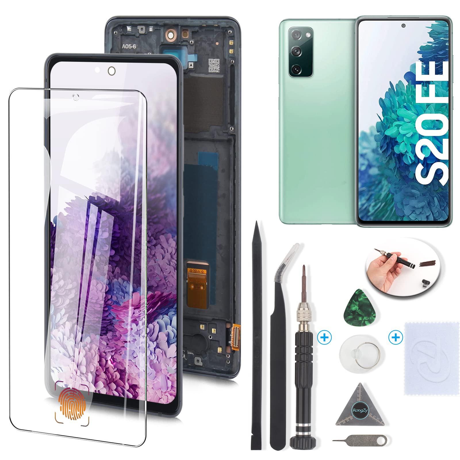 RongZy AMOLED LCD for Samsung Galaxy S20 FE/S20 FE 5G S20 2022 AMOLED ...