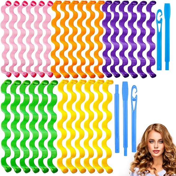 Heatless Curlers, 30 PCS Heatless Curls Hair Curlers for Long Hair ...