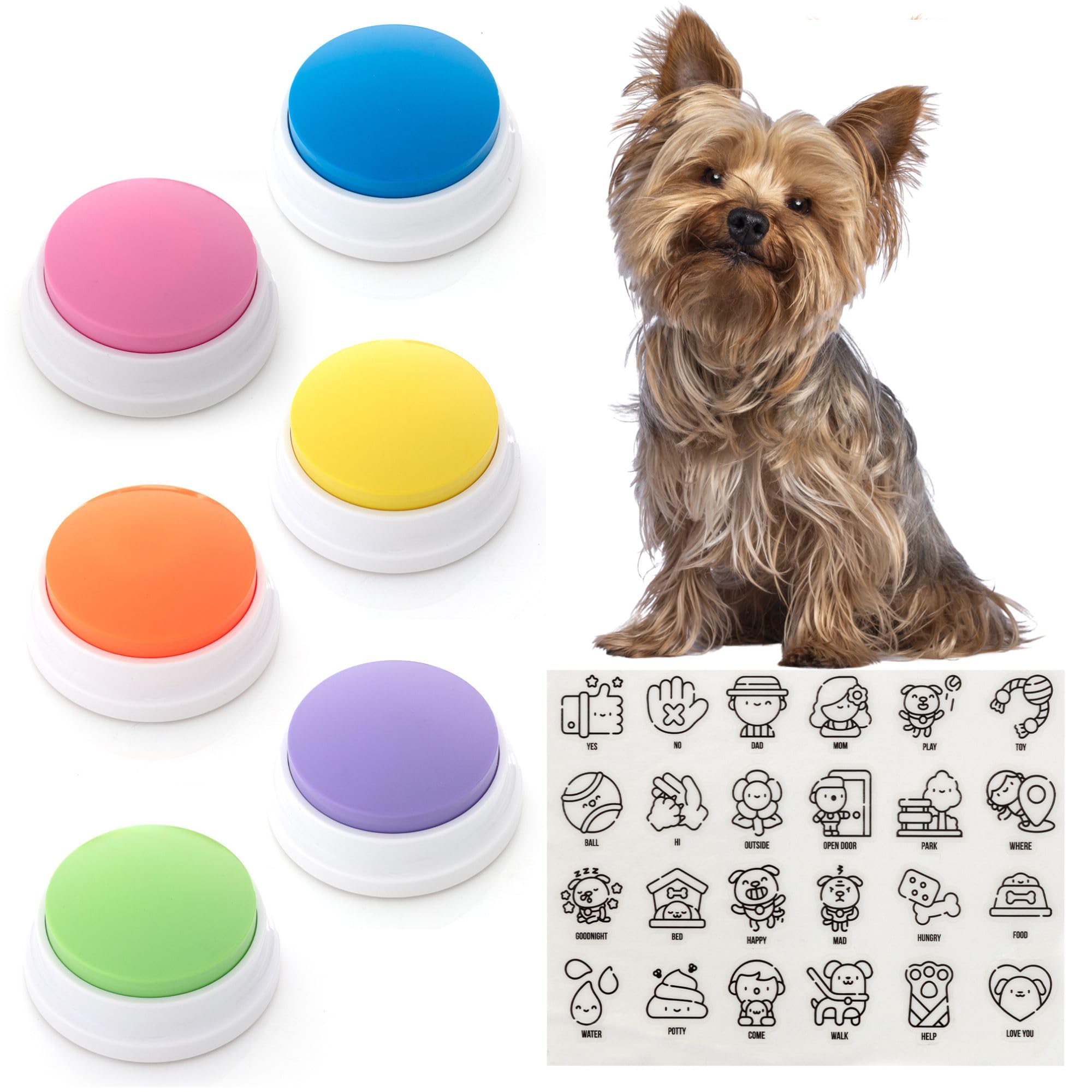 Amazon.com : Pawsome Avenue Talking Buttons for Dogs - Dog Training ...
