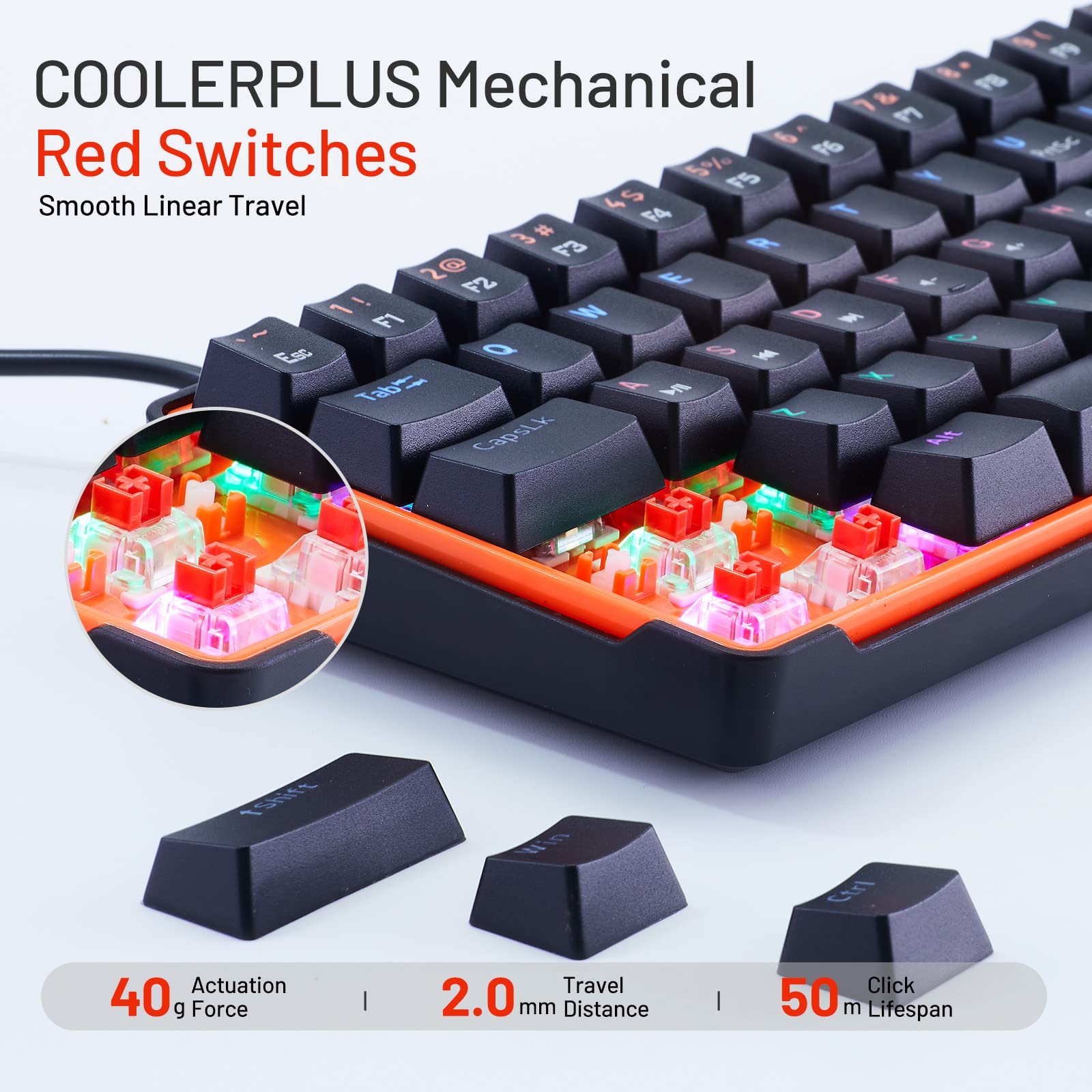 Snapklik.com : COOLERPLUS Wired Gaming Keyboard- 61 Keys Compact ...