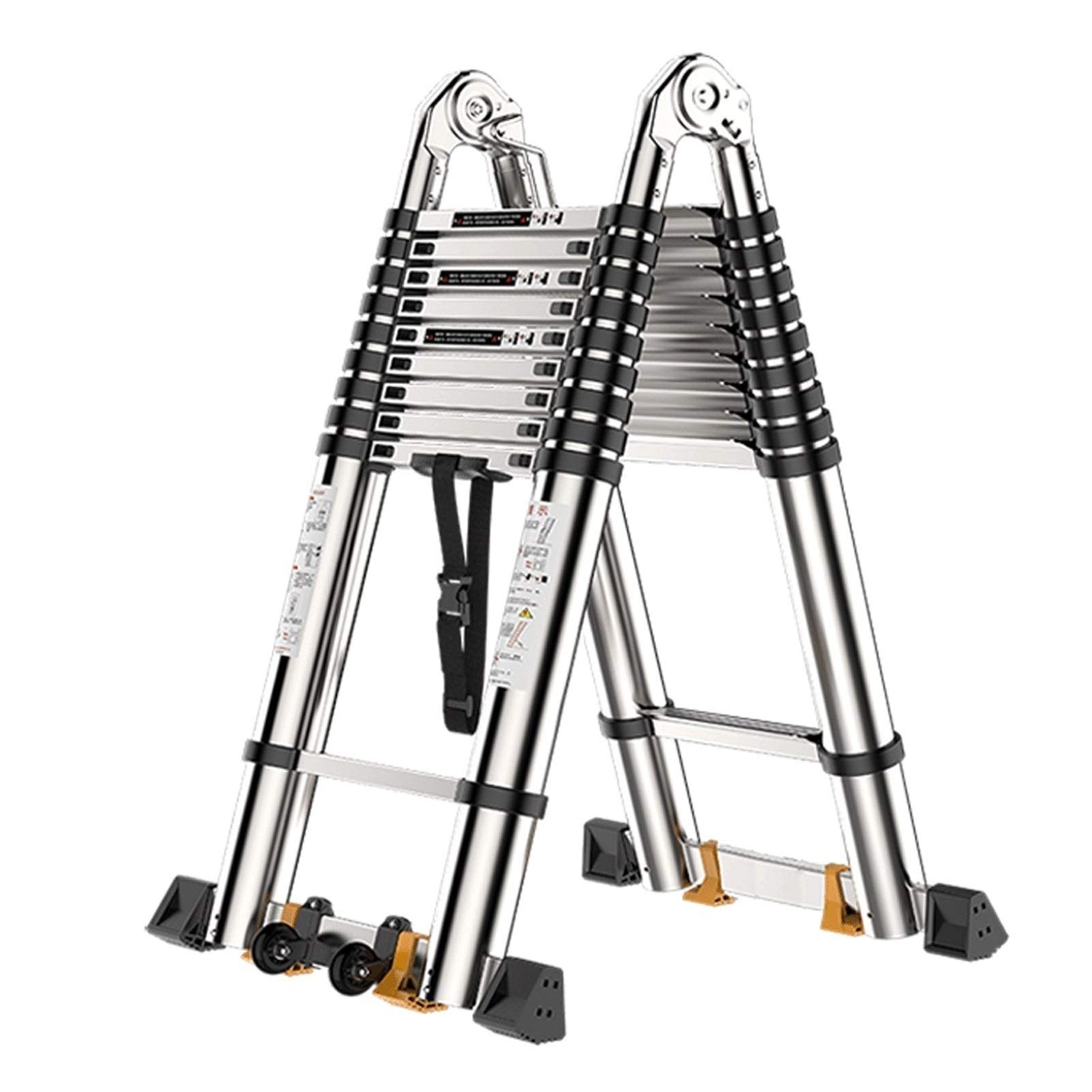 FEANG Telescoping Ladders 26FT Aluminum Telescoping Ladder 330lbs Max