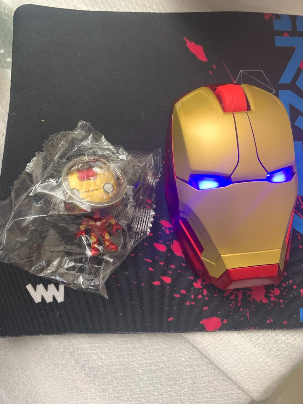 $3/mo - Finance Iron Man Wireless Mouse 2.4G Full Size Wireless Optical ...