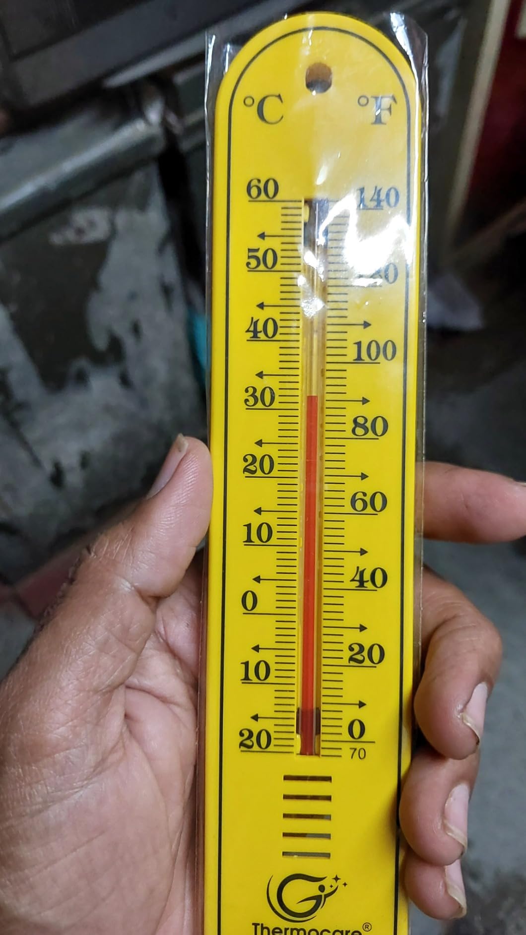 Thermocare for room temperature Wall mounting analog Yellow : Amazon.in ...