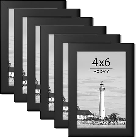 Amazon.com - Acovy 4x6 Picture Frame, 4 x 6 Photo Frame with High ...
