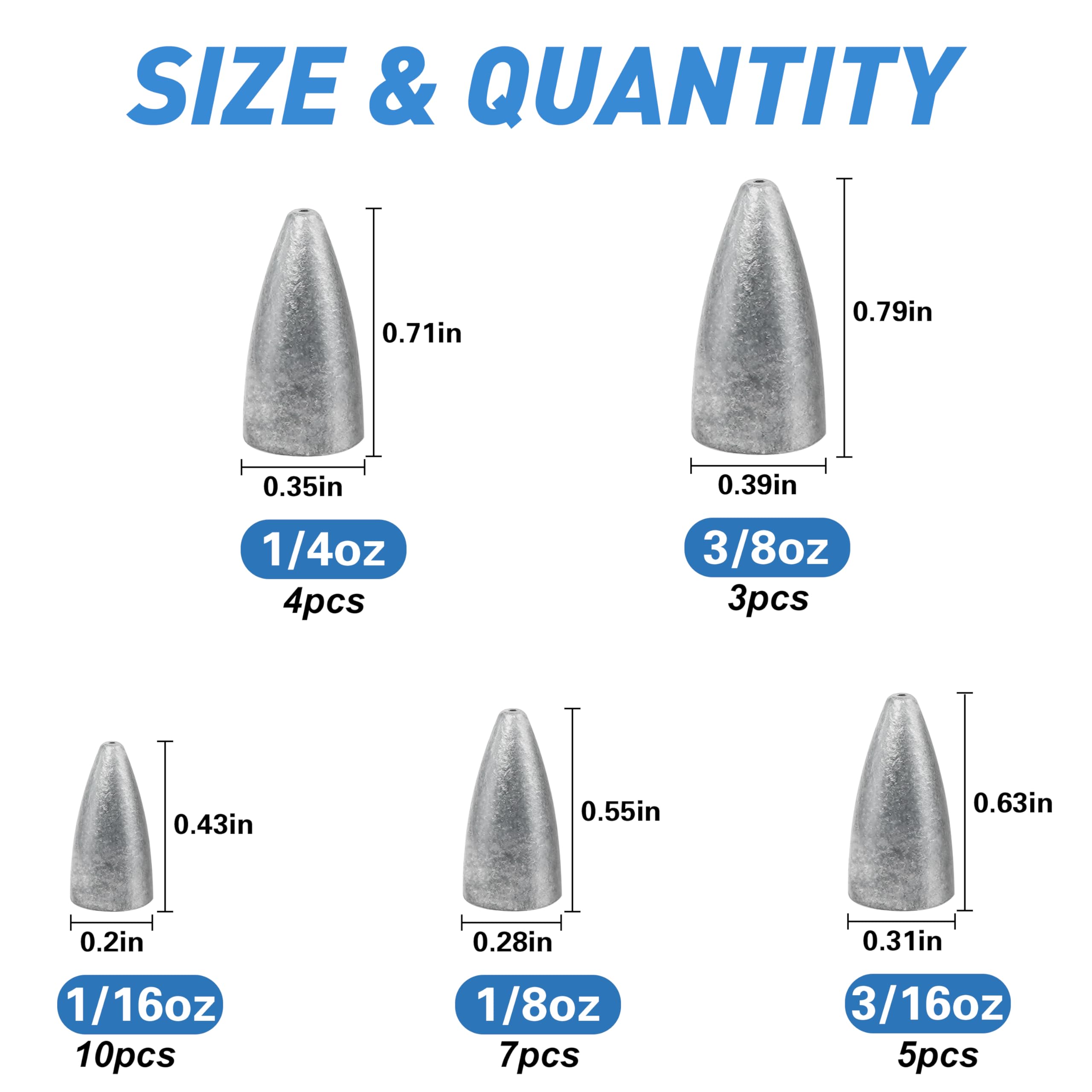 Snapklik.com : AGOOL Bullet Sinkers Fishing Weights Slip Sinkers Kit ...