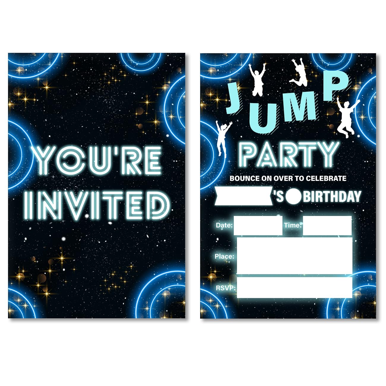Amazon.com : Soiceu Jump Birthday Invitations with Envelopes Set of 20 ...