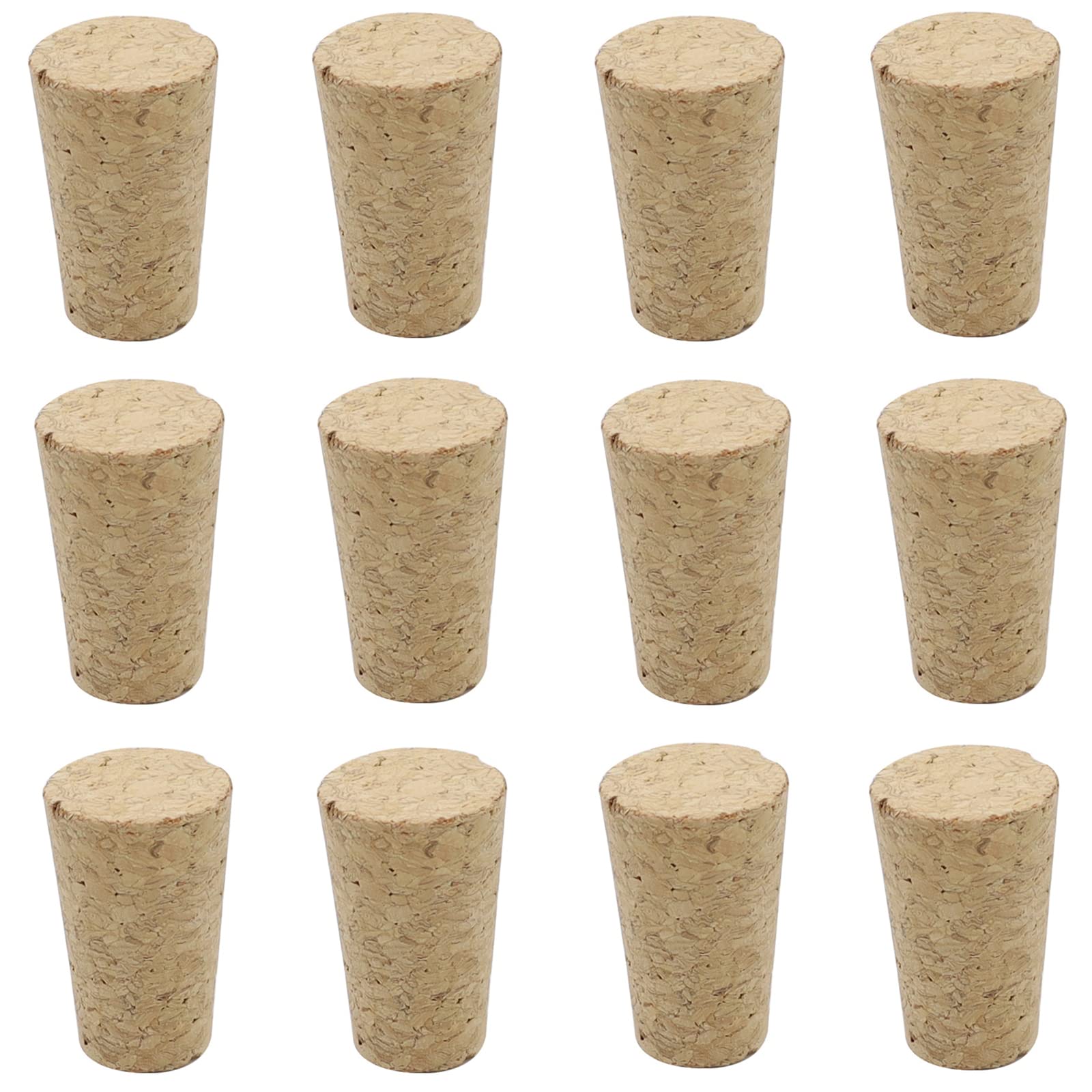 DAQUSU 12Pcs Liquor Bottles Sealing Plug Tapered Cork Stoppers Wood ...