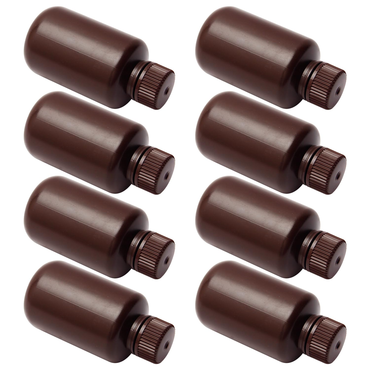 Plastic Bottles 5-Pack 16.9oz Square Lab Bottles - Wide-Mouth HDPE ...