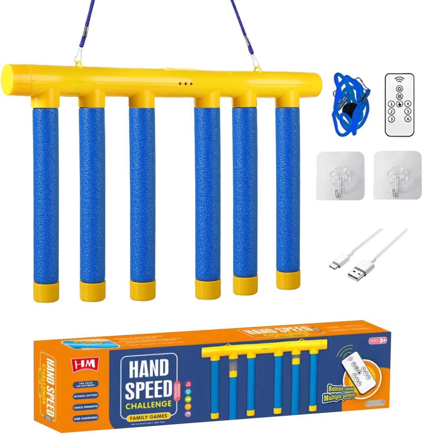 Reflective Drop Stick Challenge Game Set, 3-speed Adjustable Kids Toys ...