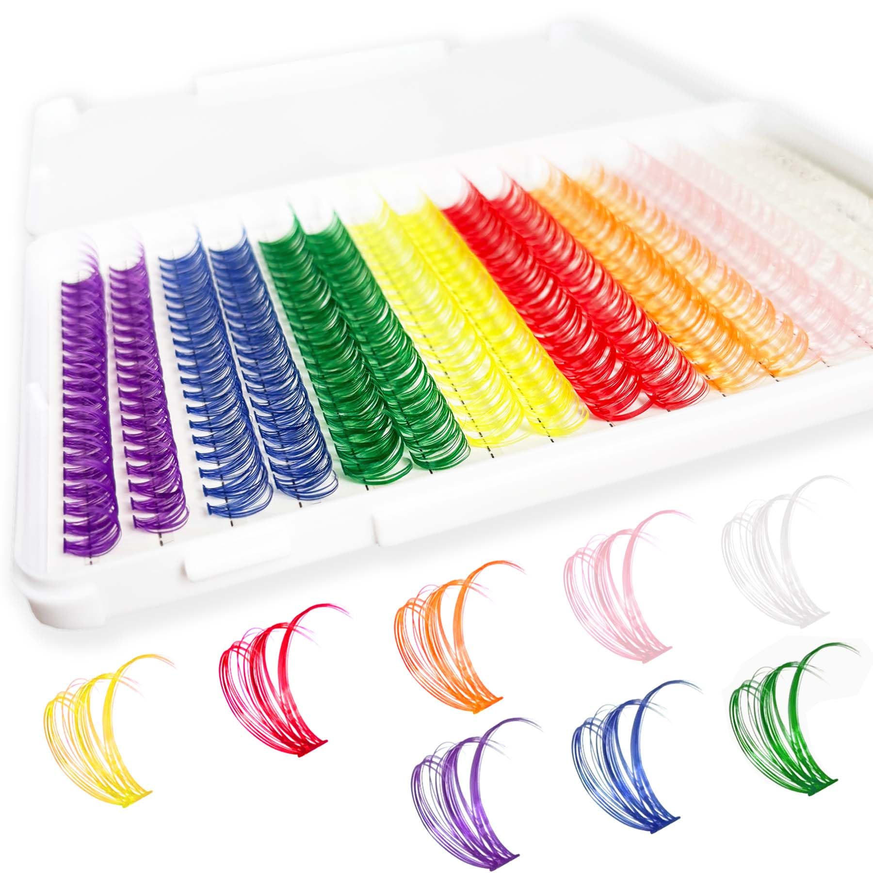 Amazon.com: Colored Lash Clusters YASNAI DIY Colored Lash Extensions ...