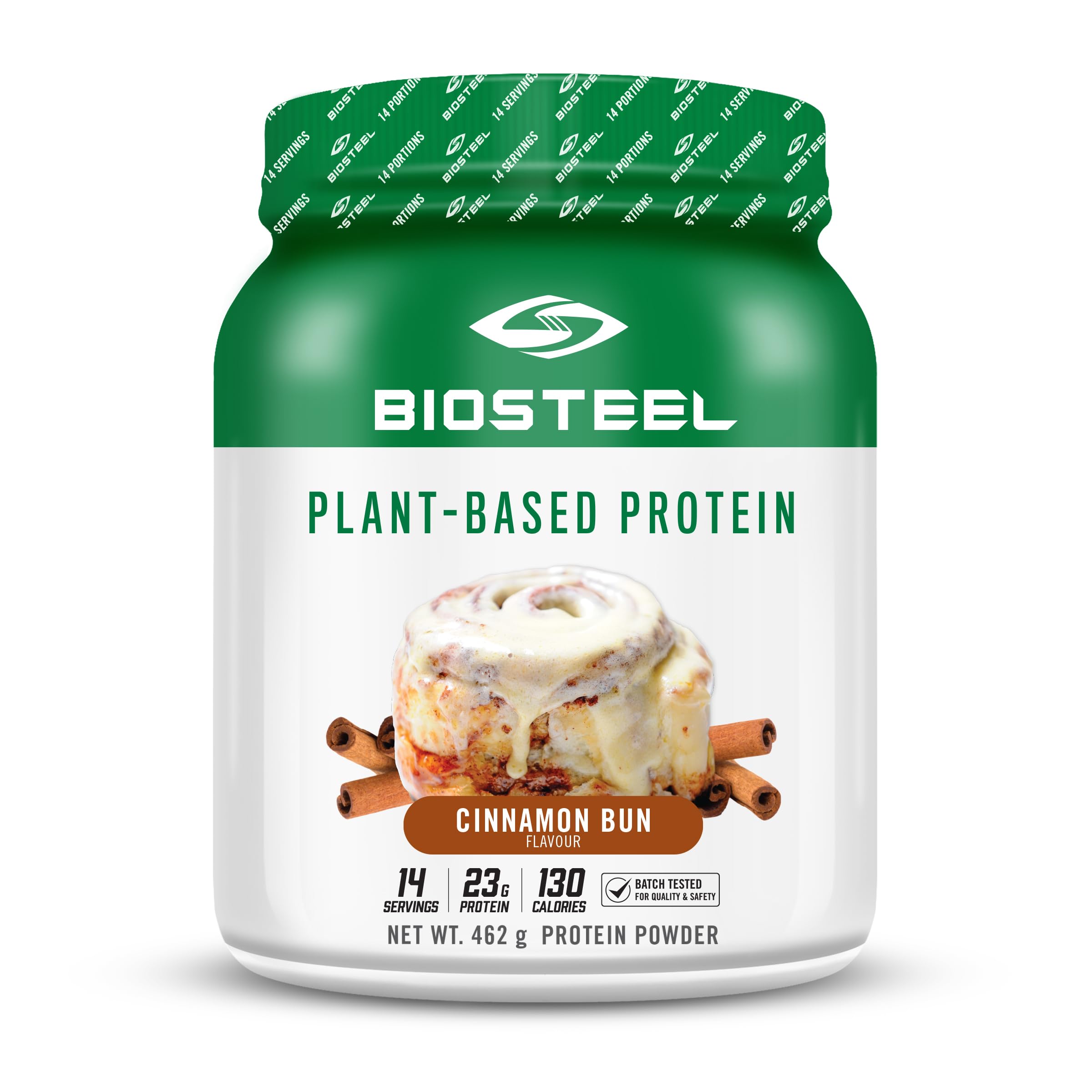 BioSteel Plant-Based Protein Powder, Cinnamon Bun, 14 Servings, Vegan ...