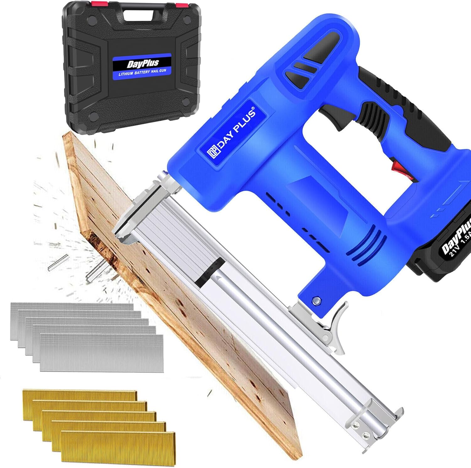 Amazon.com: 21V Cordless Brad Nailer, 18 Gauge 2 in 1 Cordless Nail Gun ...