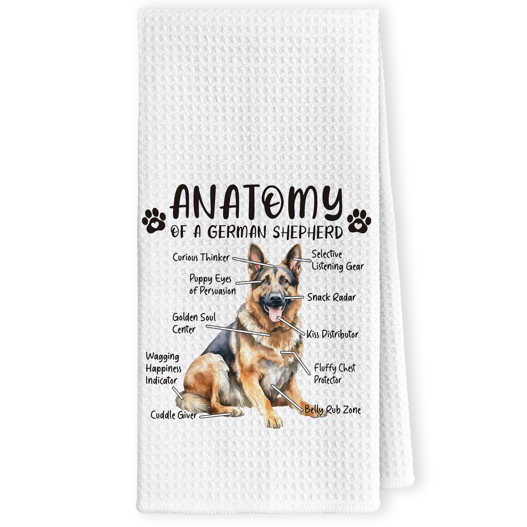 Amazon.com: LKETW Funny German Shepherd Dog Kitchen Towels, German ...
