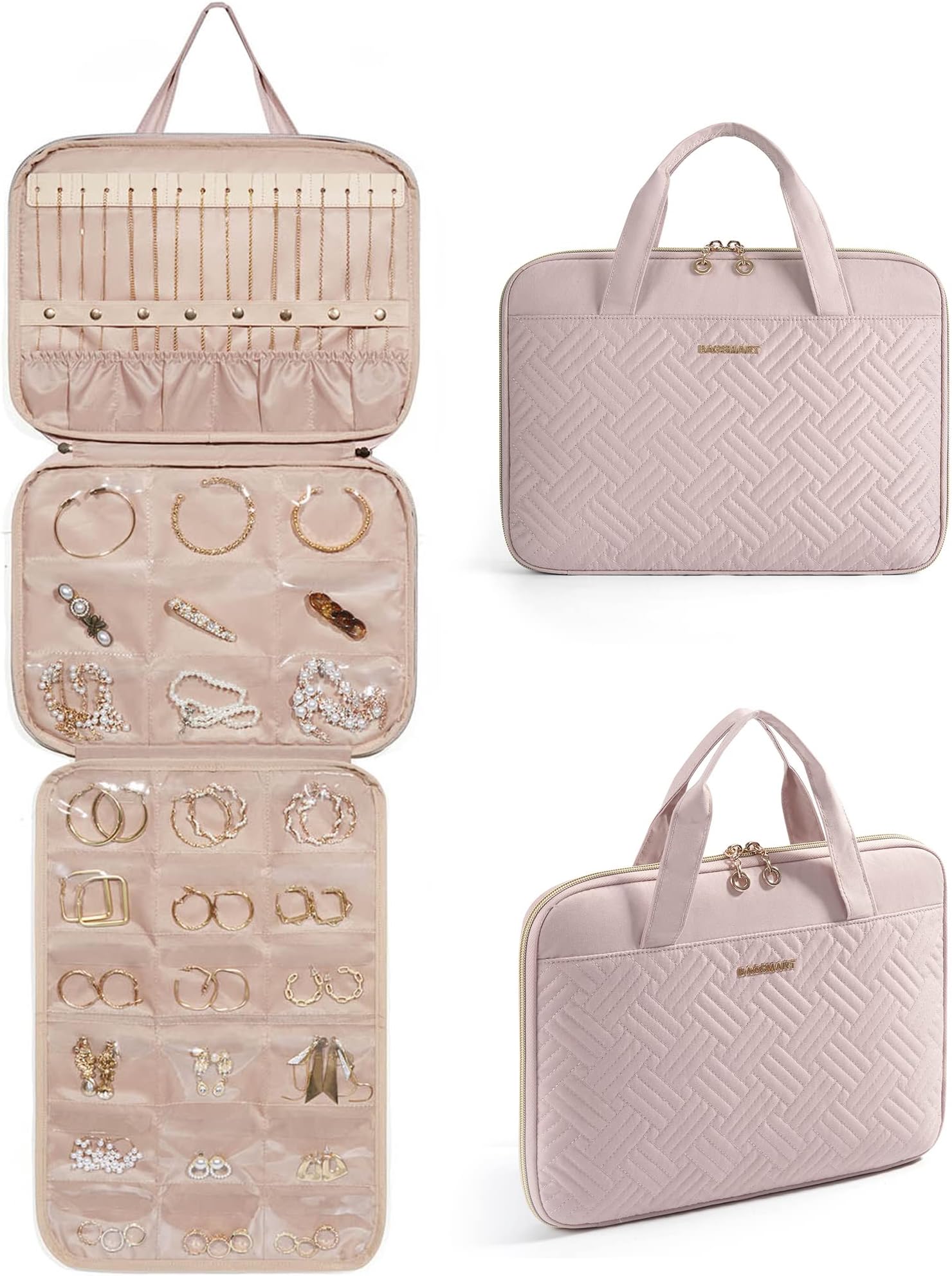 Amazon.com: CAVI Jewelry Travel Organizer - Portable Jewelry Case ...