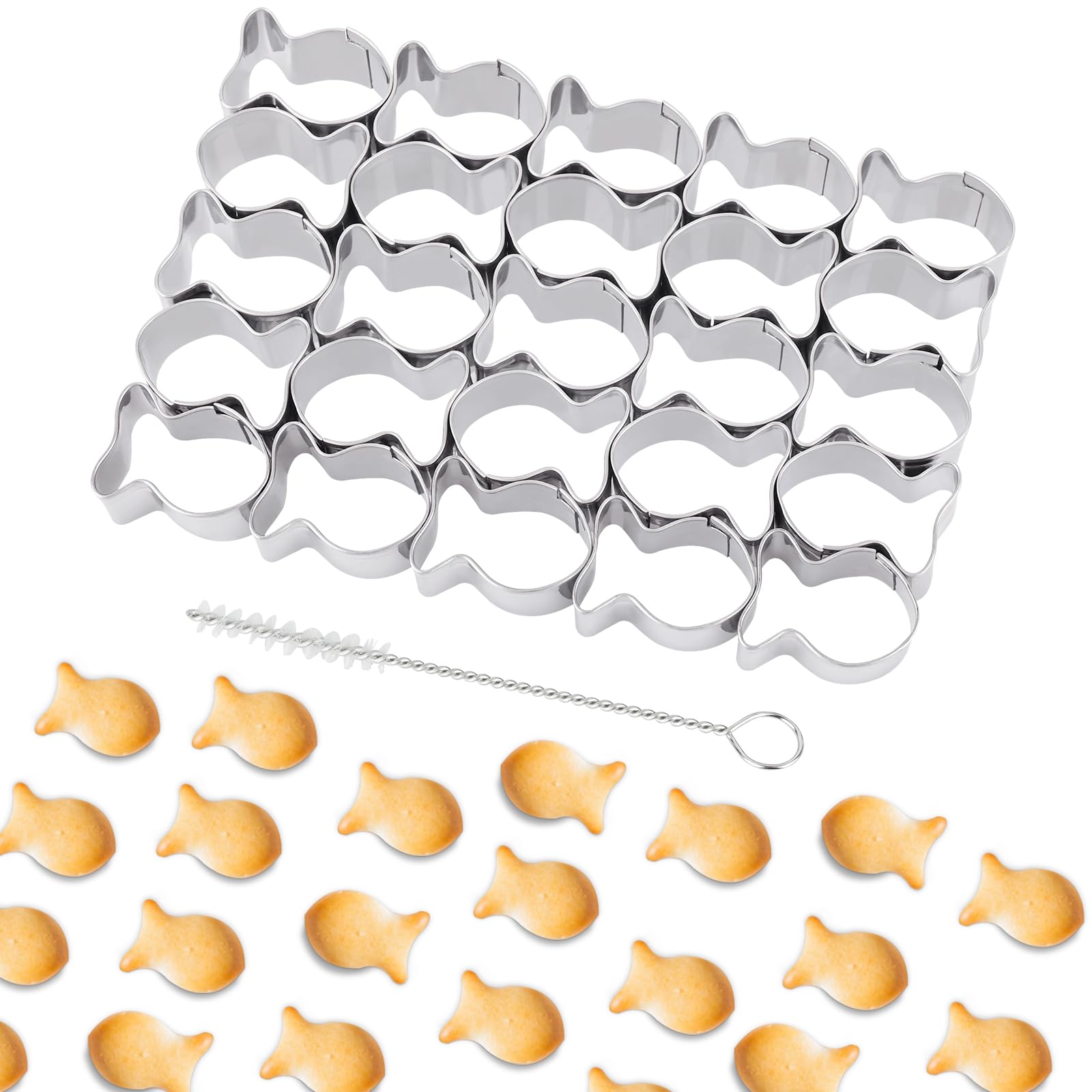 Snapklik.com : Gold Fish Cracker Cutter, 25 Cavity Goldfish Cookie ...