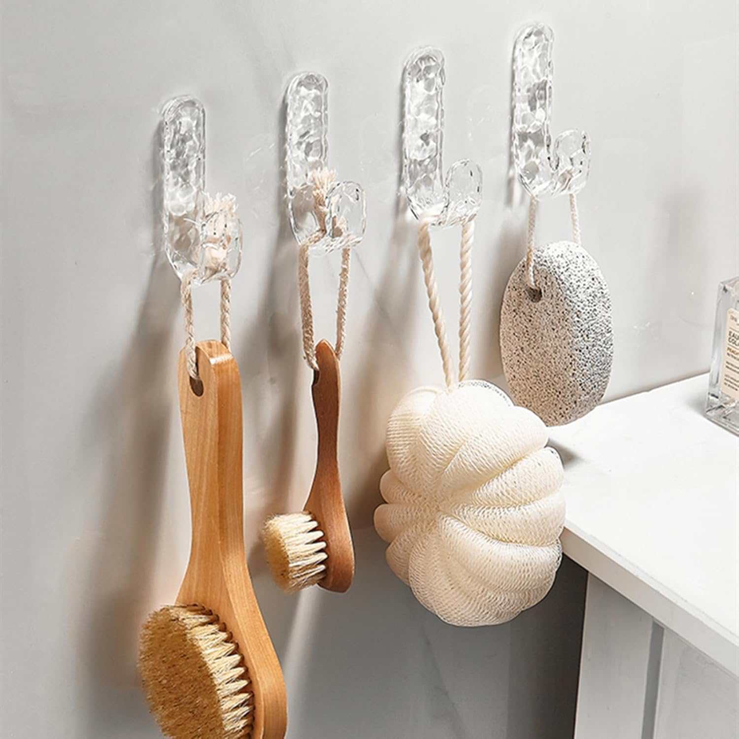 Amazon.com: Self Adhesive Hooks 8 Pcs Acrylic Hook Wall Hooks for ...