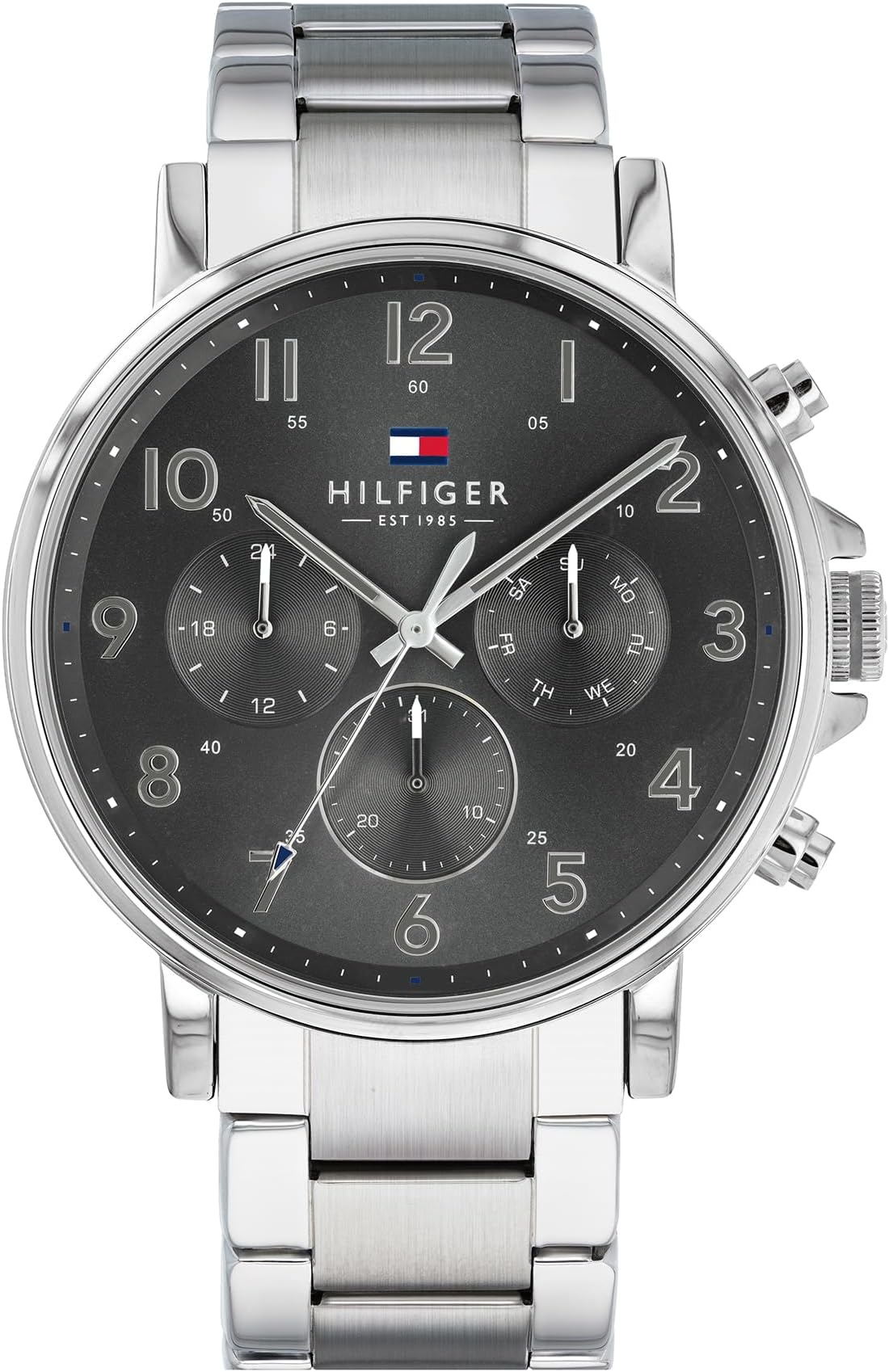 Tommy Hilfiger Multi Zifferblatt Quarz Uhr für Herren mit Braunes ...