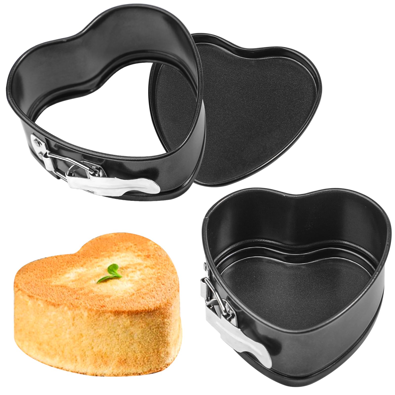 Amazon.com: Webake Springform Pan 4 inch Heart Shape Mini Cheesecake ...