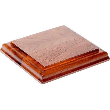 Amazon.com: Plymor Solid Walnut Rectangular Wood Display Base with Ogee ...