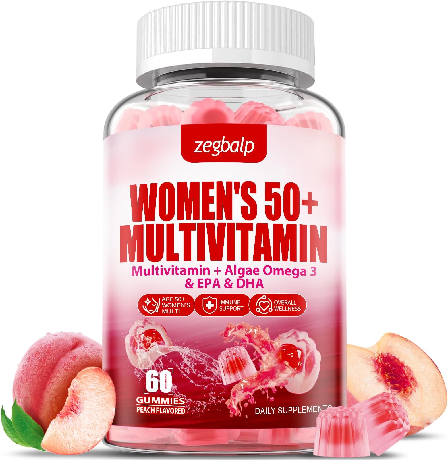 Amazon.com: ZEGBALP Sugar-Free Womens Multivitamin 50 Plus Gummies with ...