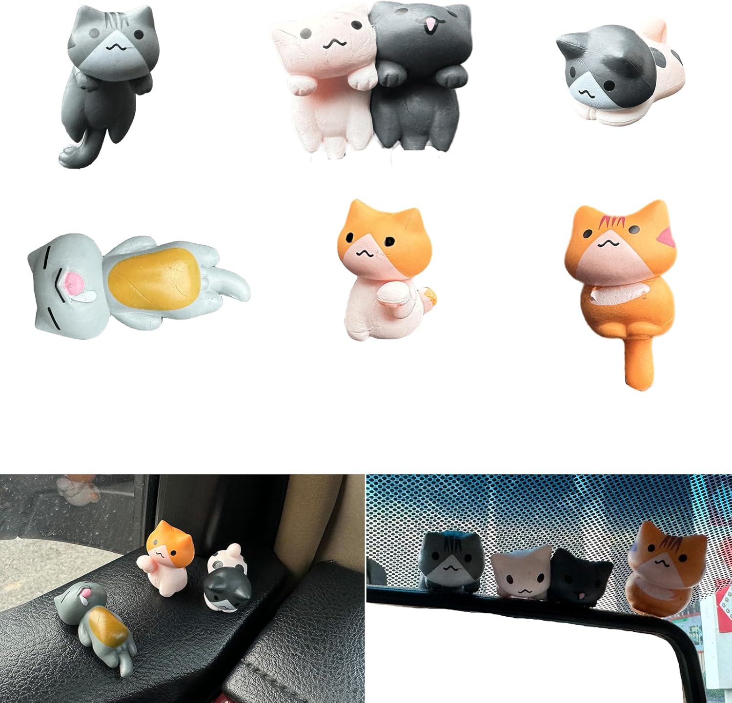 Amazon.com: TSTESE Car Cute Cat Decor Rearview Mirror Ornaments ...